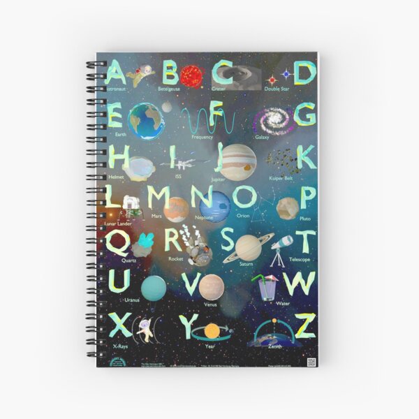 "The Alex Astronaut ABC - Alphabet Poster" Spiral Notebook for Sale by ...