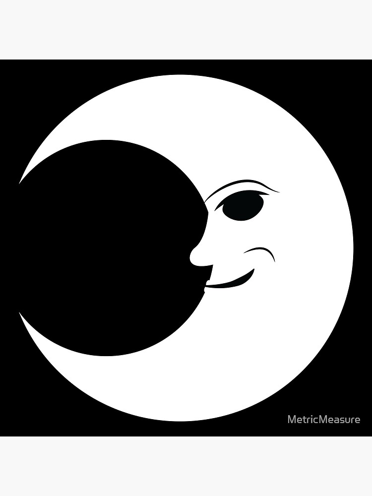 "Moon Face" Poster by MetricMeasure | Redbubble