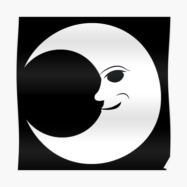 "Moon Face" Poster by MetricMeasure | Redbubble
