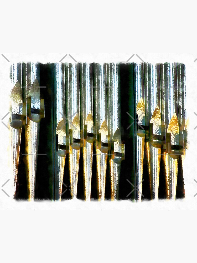"Organ pipes" Sticker by churchmouse | Redbubble