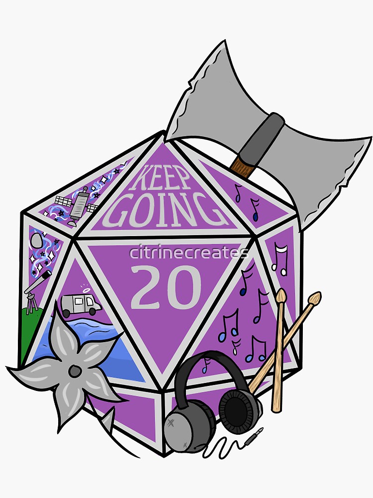 "Gorgug Thistlespring D20 Fanatsy High" Sticker for Sale by ...