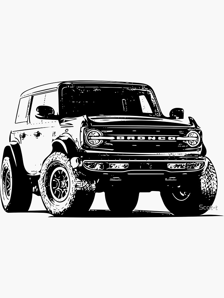 "2021 Ford Bronco Sasquatch" Sticker for Sale by Scot-t | Redbubble