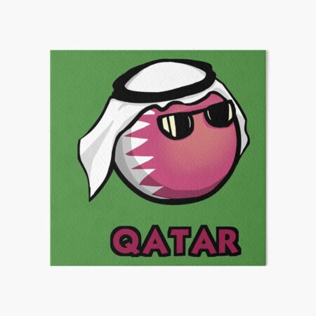 "Polandball Qatar (countryball)" Art Board Print by SnazzyCorp | Redbubble