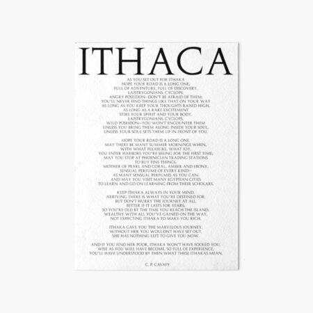 "Ithaca poem " Art Board Print by CometCircles | Redbubble
