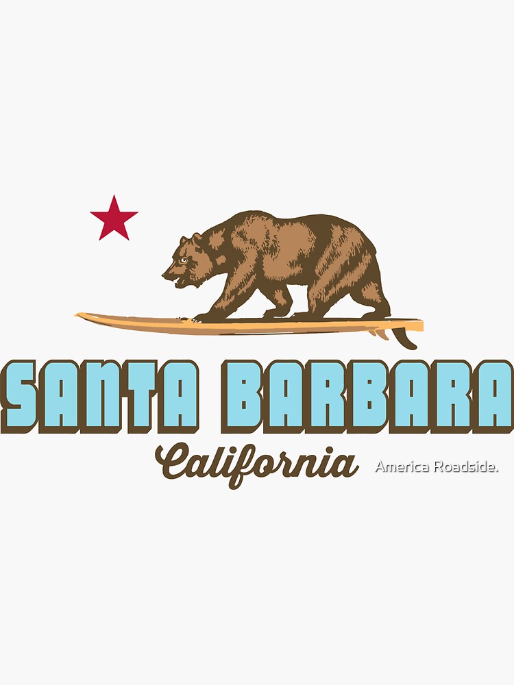 "Santa Barbara - California." Sticker for Sale by America Roadside ...