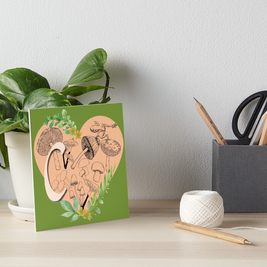 "Cottagecore Aesthetic Letter C Monogram " Art Board Print by ...