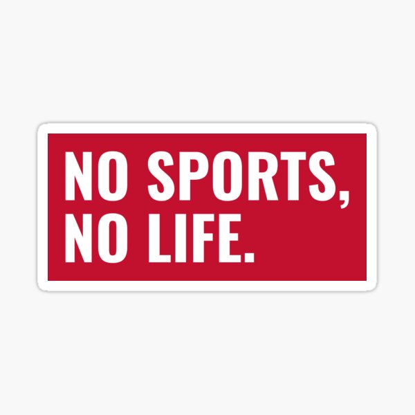 "NO SPORTS, NO LIFE BOX LOGO" Sticker for Sale by CoachBurns | Redbubble