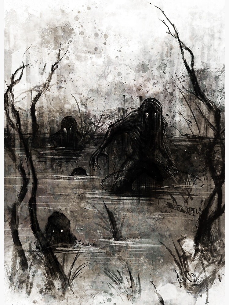 Galeriedruck for Sale mit "Dark Gothic Swamp Monster Ghost" von ...
