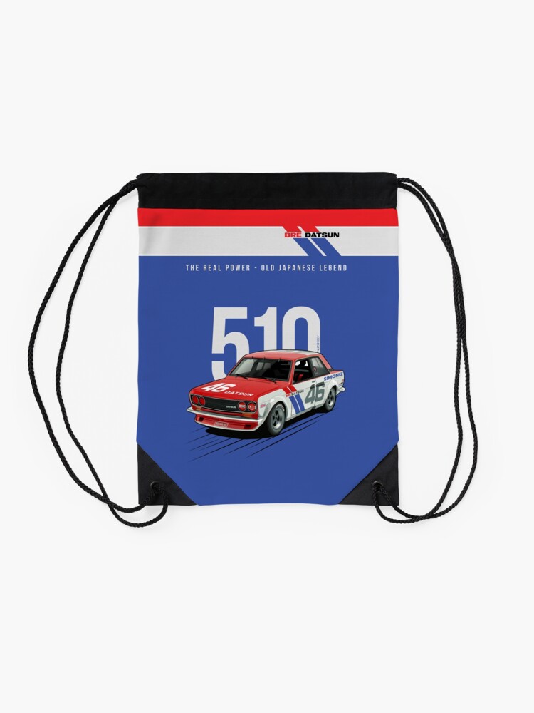 "BRE DATSUN 510 - Old Japanese Legend Car" Drawstring Bag for Sale by ...