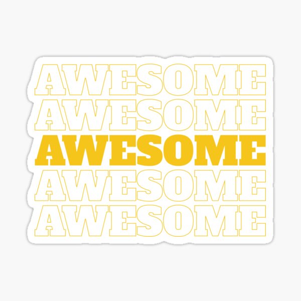 "Awesome.." Sticker for Sale by imaargo | Redbubble