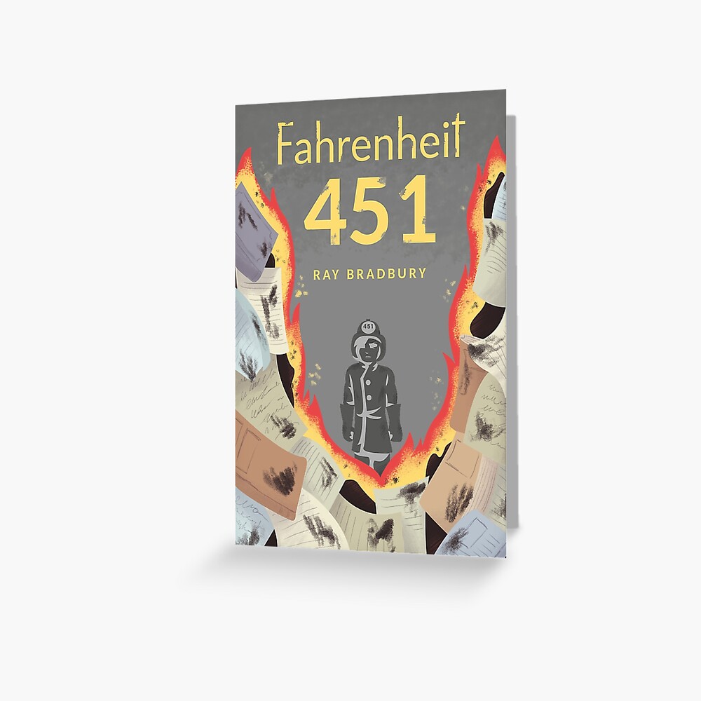 "Fahrenheit 451 book cover" Greeting Card by ClausGreen | Redbubble