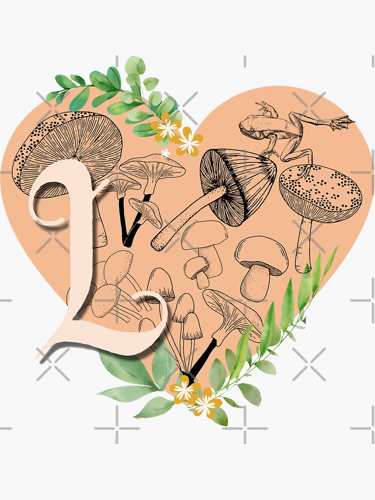 "Cottagecore Aesthetic Letter L Monogram " Sticker for Sale by ...