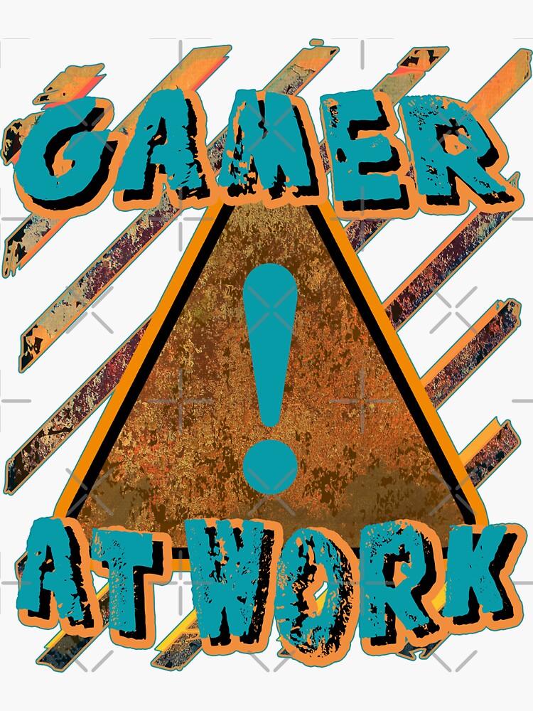 "Gamer at Work - Gamer at work" Sticker by ReensPhotos | Redbubble