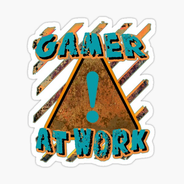 "Gamer at Work - Gamer at work" Sticker by ReensPhotos | Redbubble