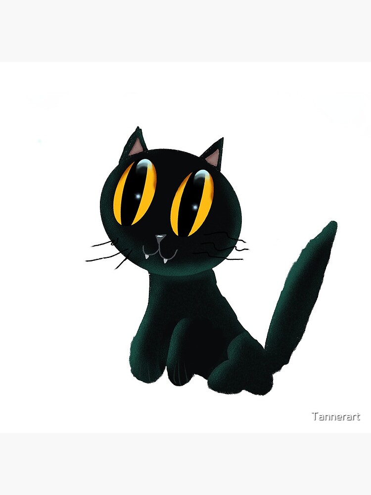 "Cute black cat" Poster for Sale by Tannerart | Redbubble
