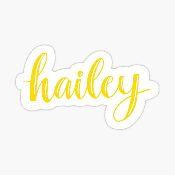 "Name Sticker - Hailey (Golden Yellow)" Sticker for Sale by ...
