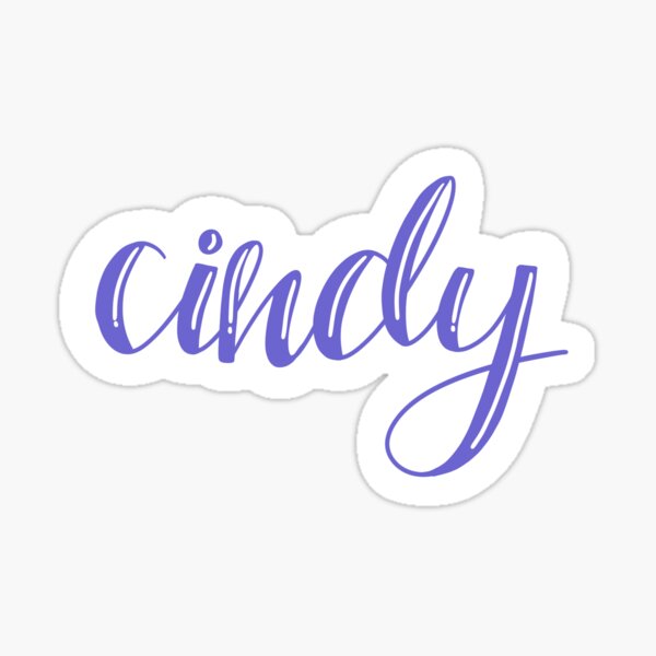 "Name Sticker - Cindy (Purple(" Sticker for Sale by maddiebstickerz ...