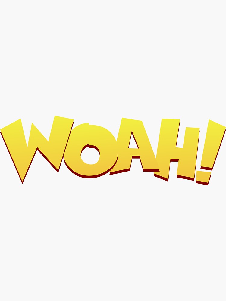 "Woah!" Sticker for Sale by Donald2677 | Redbubble