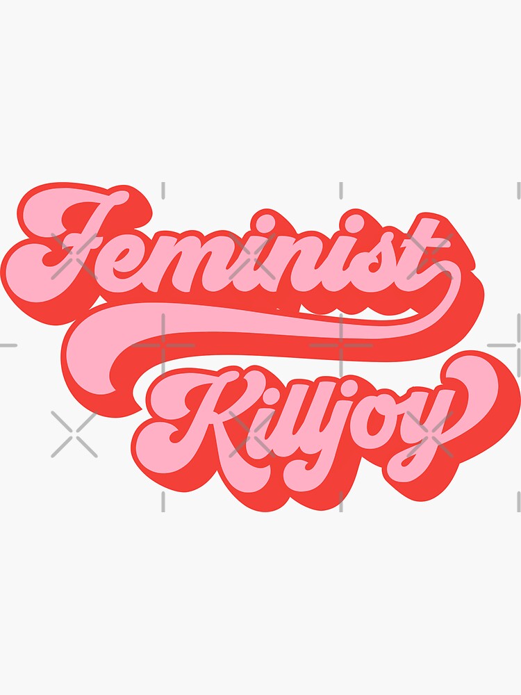 "Feminist Killjoy in Pink and Red Retro" Sticker for Sale by neopop ...