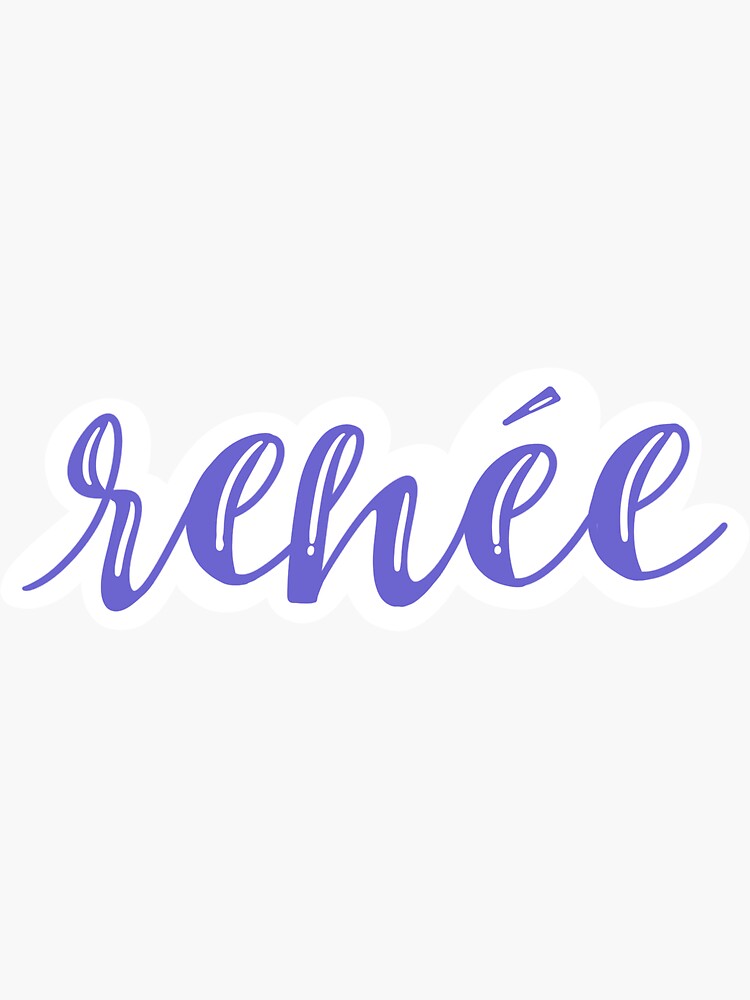 "Name Sticker - Renee (Purple)" Sticker for Sale by maddiebstickerz ...