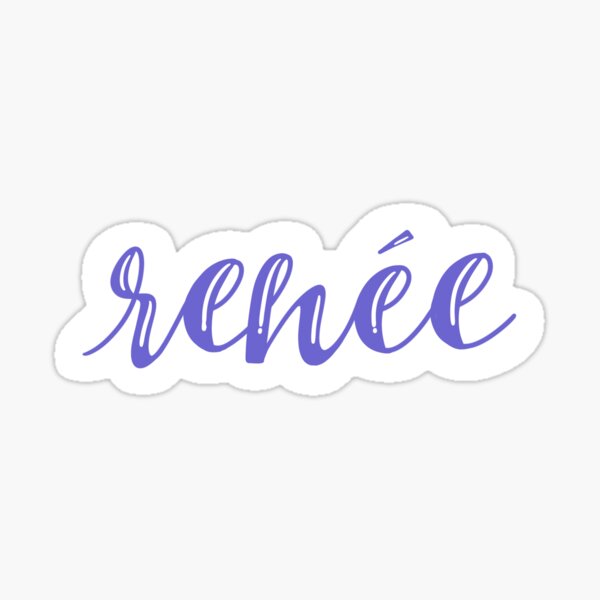 "Name Sticker - Renee (Purple)" Sticker for Sale by maddiebstickerz ...