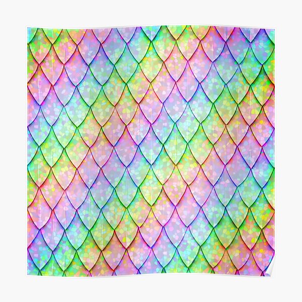 "Magic rainbow dragon scales" Poster for Sale by BubbleCrumbs | Redbubble