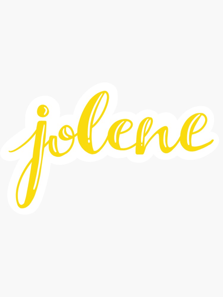 "Name Sticker - Jolene (Golden Yellow)" Sticker for Sale by ...