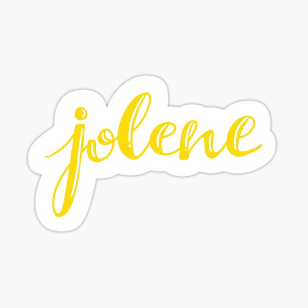 "Name Sticker - Jolene (Golden Yellow)" Sticker for Sale by ...