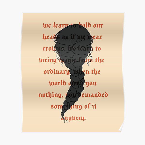 "six of crows - inej quote" Poster for Sale by Akqxxx | Redbubble