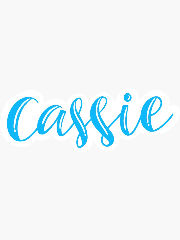 "Name Sticker - Cassie (Sky Blue)" Sticker for Sale by maddiebstickerz ...