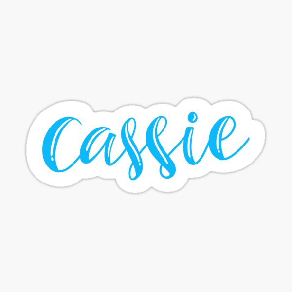 "Name Sticker - Cassie (Sky Blue)" Sticker for Sale by maddiebstickerz ...