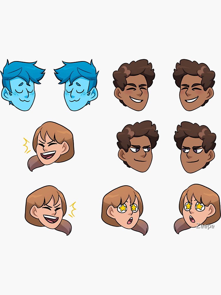 "OC sticker sheet 2" Sticker for Sale by Zeepe | Redbubble