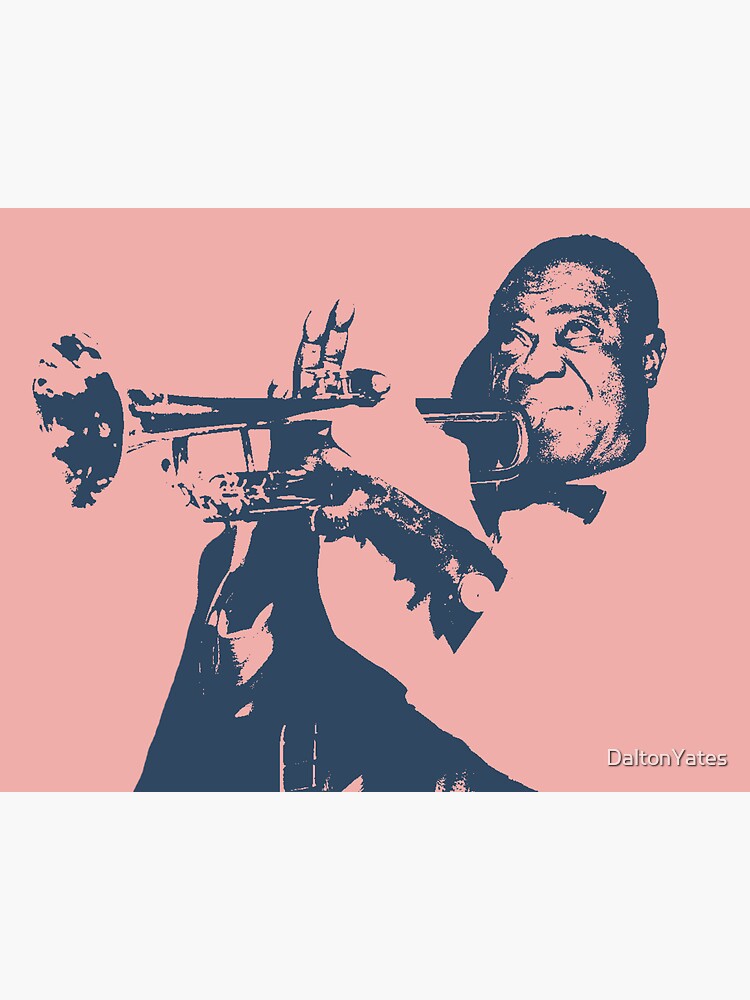"Louis Armstrong (Pink and Blue)" Sticker by DaltonYates | Redbubble