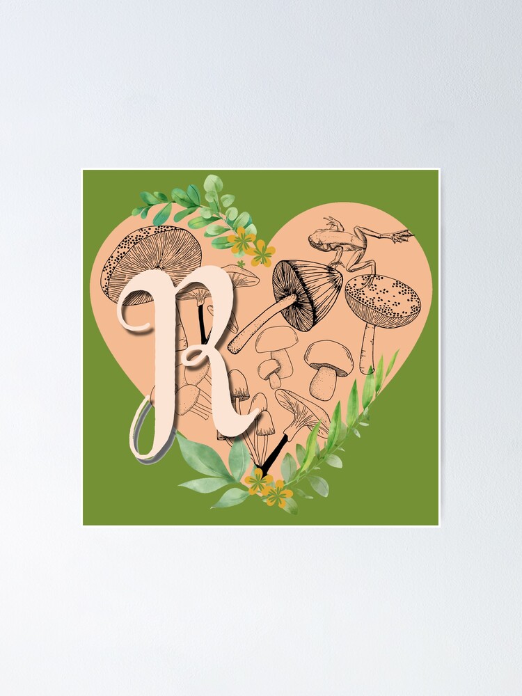 "Cottagecore Aesthetic Letter R Monogram " Poster for Sale by ...