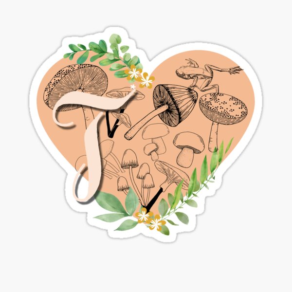"Cottagecore Aesthetic Letter T Monogram " Sticker for Sale by ...