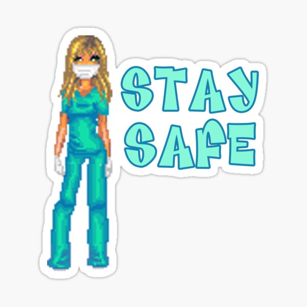 "Stay Safe Doll" Sticker by rosemuny | Redbubble