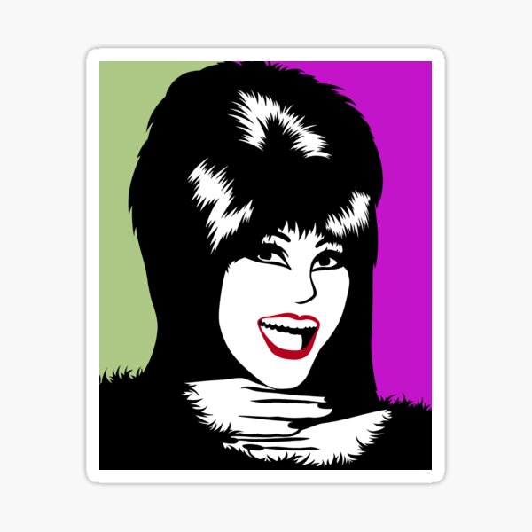 "Elvira Mistress Of The Dark Smile" Sticker for Sale by Henrylizarraga ...