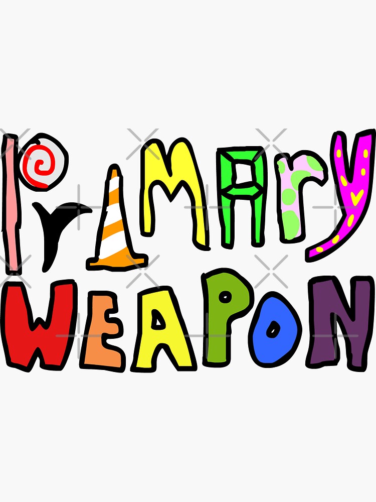 "PRIMARY WEAPON" Sticker for Sale by TwilightFoundry | Redbubble