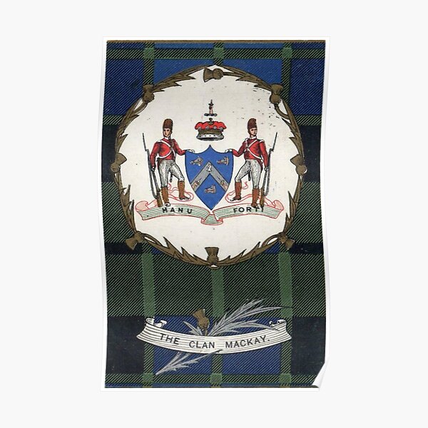 "Clan Mackay Vintage Tartan Crest Badge" Poster for Sale by ljrigby ...