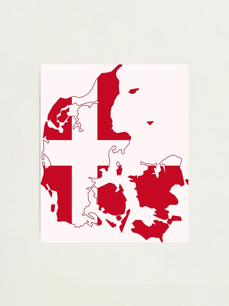 Denmark Flag Map