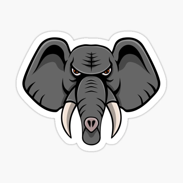 "Elephant Face" Sticker by zaknafien | Redbubble