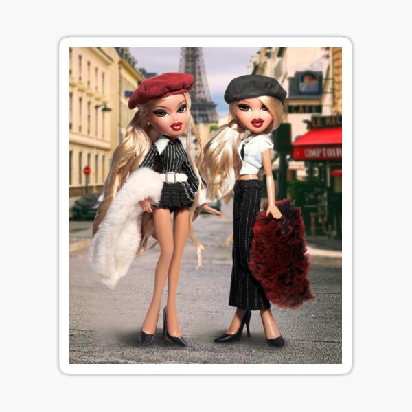 "bratz doll twins in Paris " Sticker for Sale by malinah | Redbubble