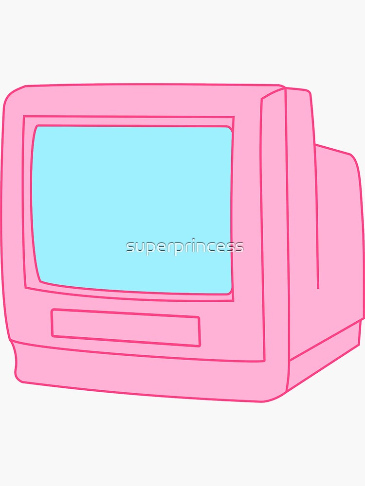"Aesthetic Pink TV " Sticker by superprincess | Redbubble