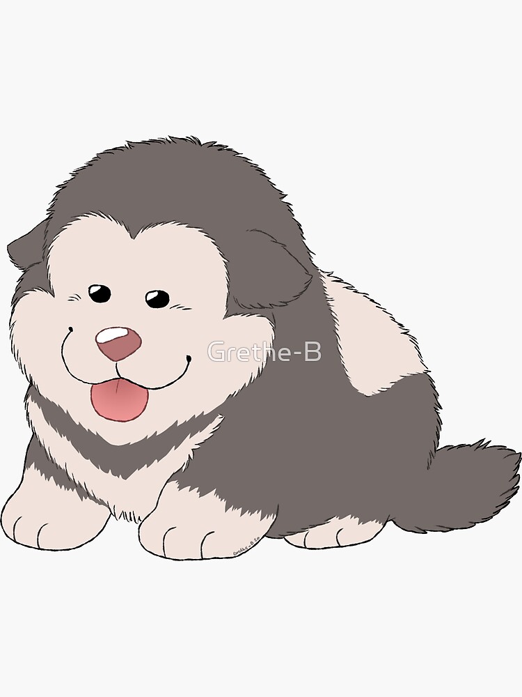 "pudgy puppy 4" Sticker for Sale by Grethe-B | Redbubble