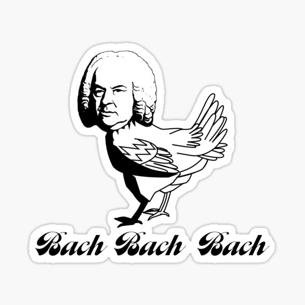 "Bach Bach Bach" Sticker for Sale by metin1331 | Redbubble
