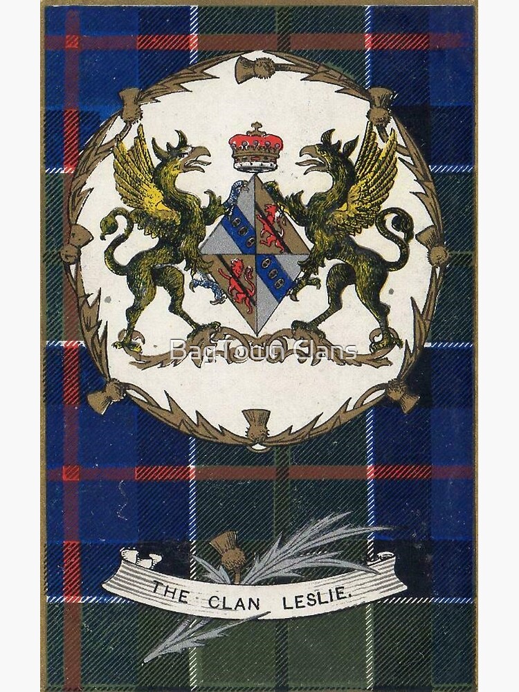 "Clan Leslie Vintage Tartan Crest Badge" Art Print for Sale by ljrigby ...