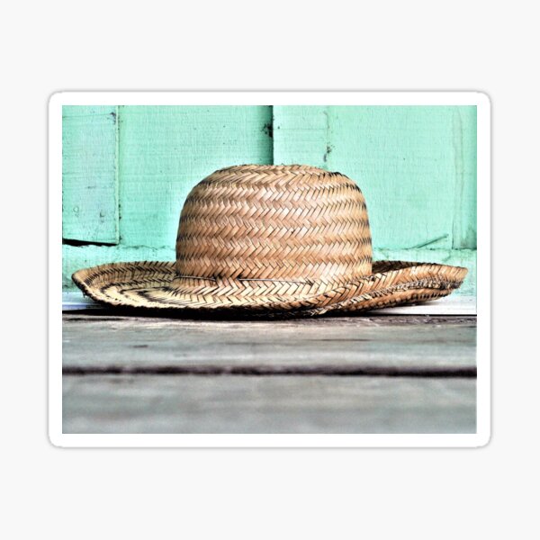"Summer, sun, straw hat" Sticker for Sale by SEEMUELLER | Redbubble