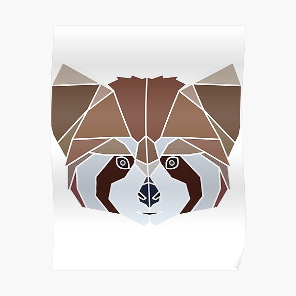 ""Geometric Red panda"" Poster by McCoysStore17 | Redbubble