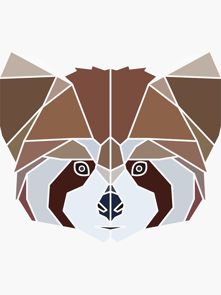 ""Geometric Red panda"" Sticker by McCoysStore17 | Redbubble