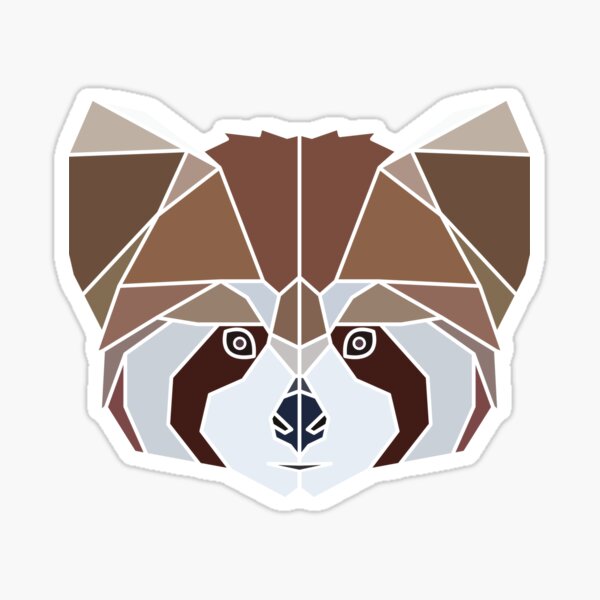 ""Geometric Red panda"" Sticker by McCoysStore17 | Redbubble